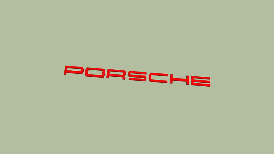 Porsche Lettering | 3D Warehouse