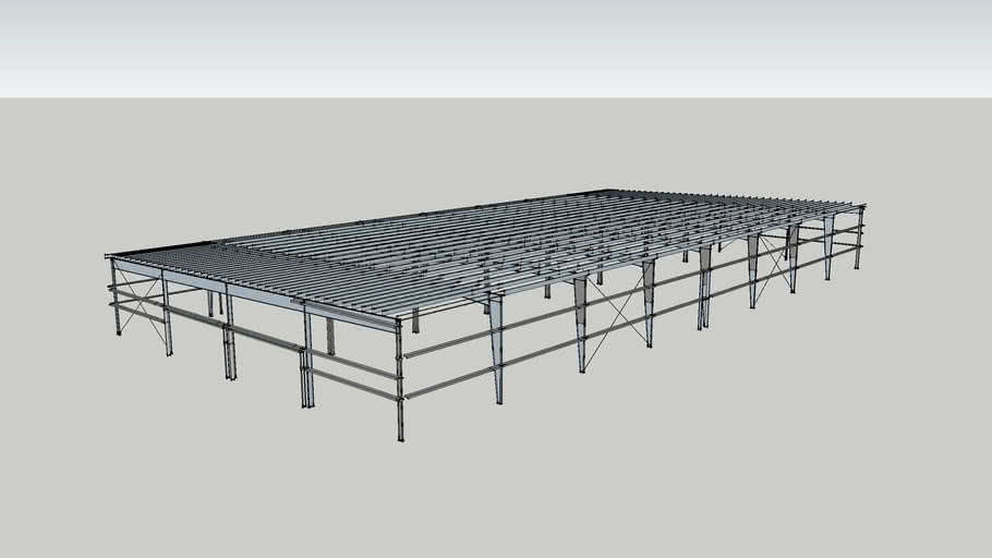 Large steel building frame | 3D Warehouse