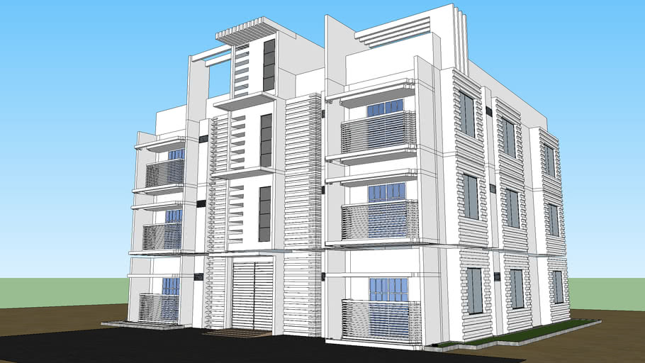 residential 3 storied | 3D Warehouse