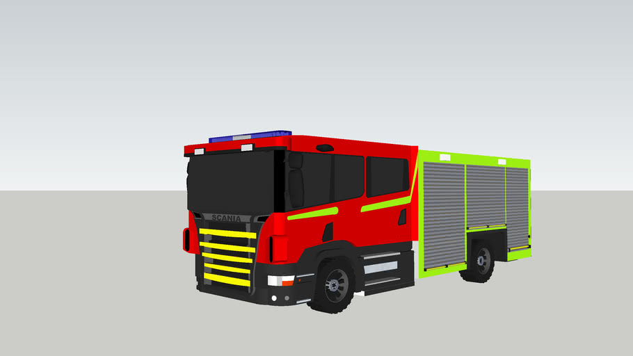 english style scania fire engine | 3D Warehouse