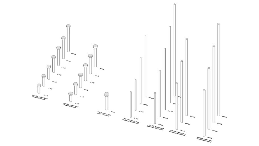 Nelson Studs - Concrete Anchors | 3D Warehouse