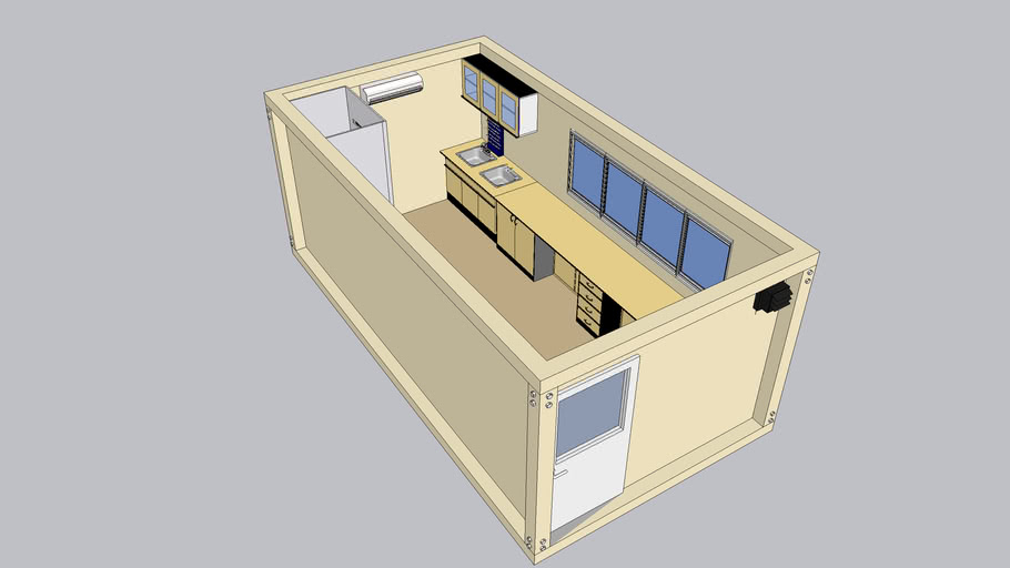 Portable office 6m x 3m KKN | 3D Warehouse