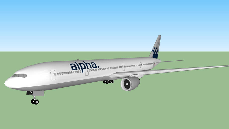 Boeing 777-300ER alpha. airways FICTIONAL AIRLINE] | 3D Warehouse