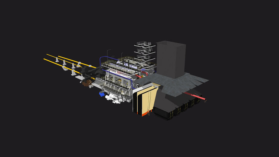 ww1-battleship steam engine room-02 | 3D Warehouse