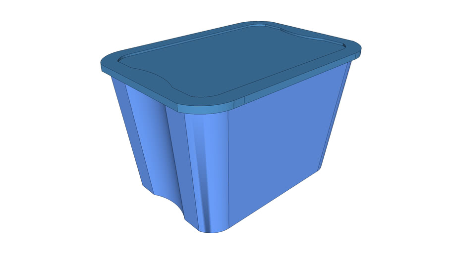 Plastic container - blue | 3D Warehouse