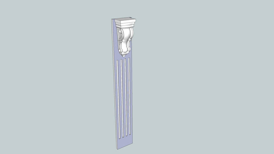 Fluted Column with Corbel | 3D Warehouse