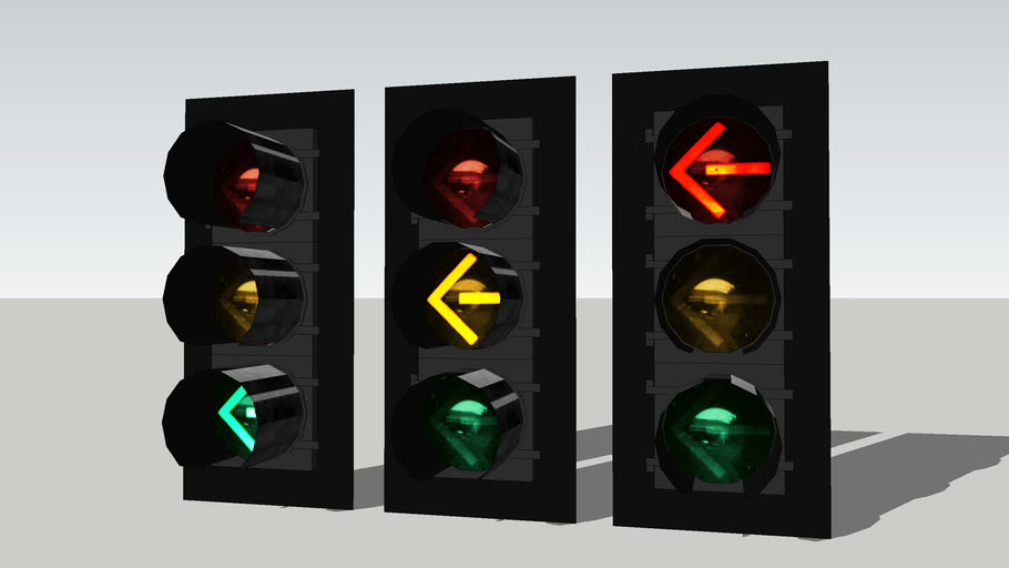 Dialight colored lens left turn signals | 3D Warehouse