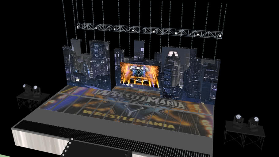 WWE WrestleMania 20 (XX) Stage Model | 3D Warehouse
