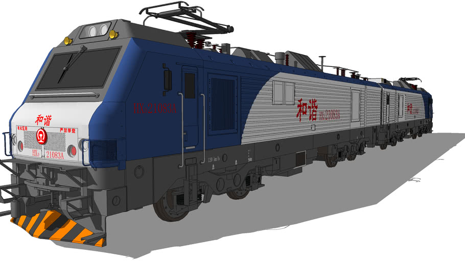 HXD2 electric locomotive 电力机车 | 3D Warehouse