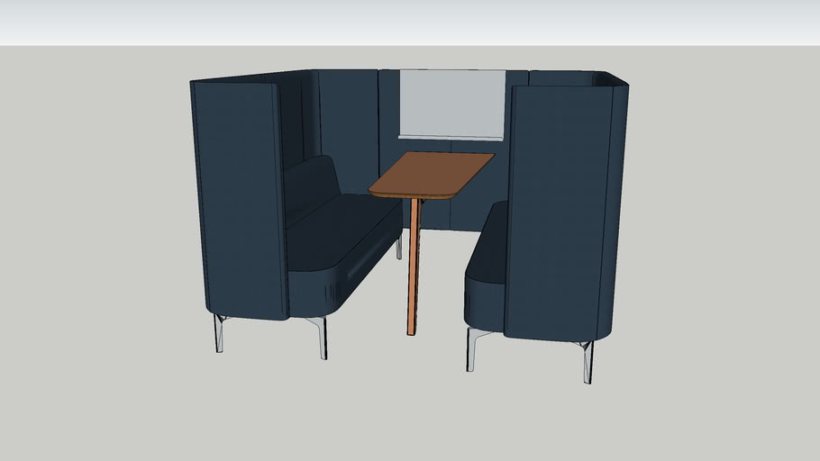 Pullman Booth 2 Seat Booth | 3D Warehouse