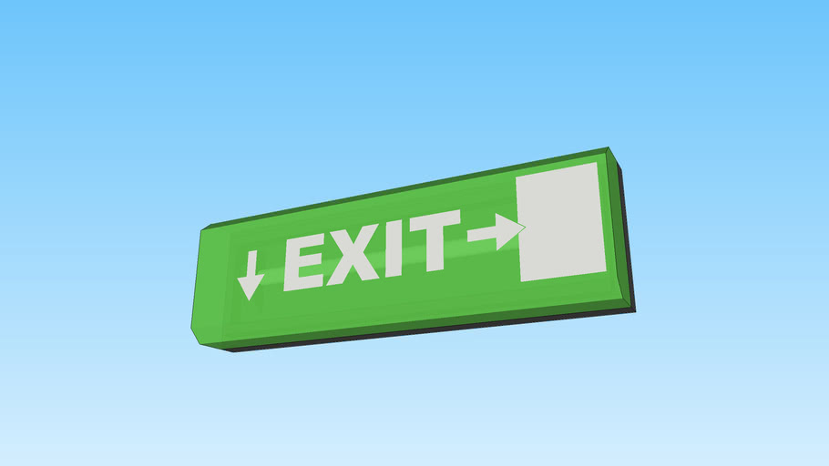 Emergency Exit Sign | 3D Warehouse