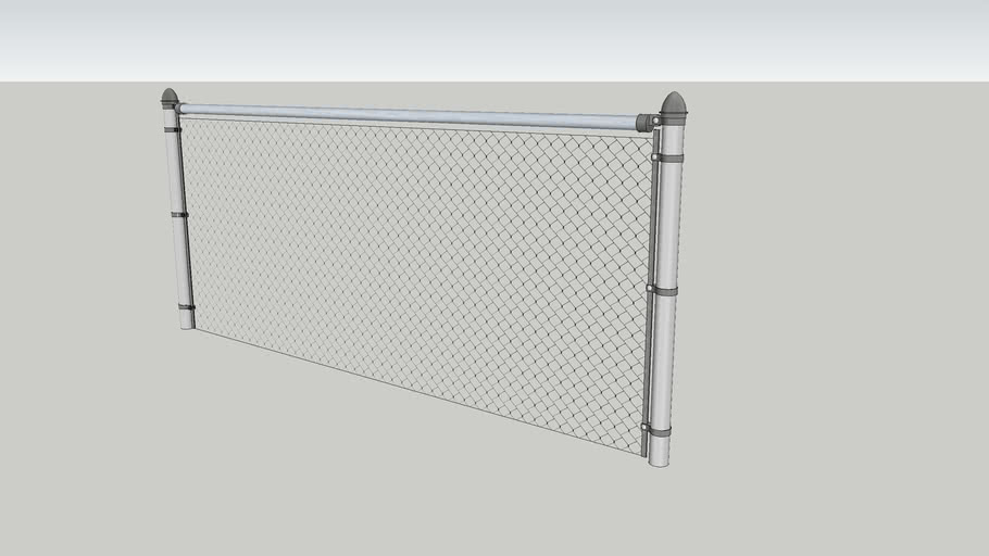 8' Chain Link Fence Section | 3D Warehouse