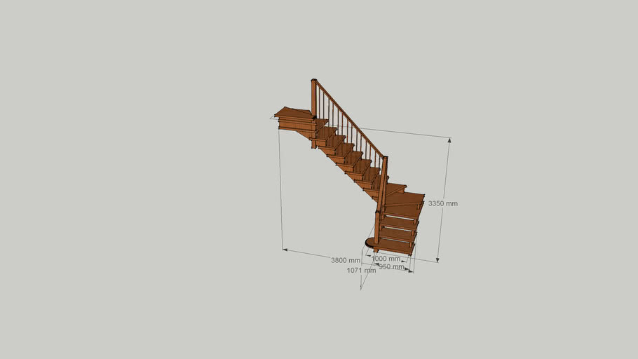 L-shape stairs | 3D Warehouse