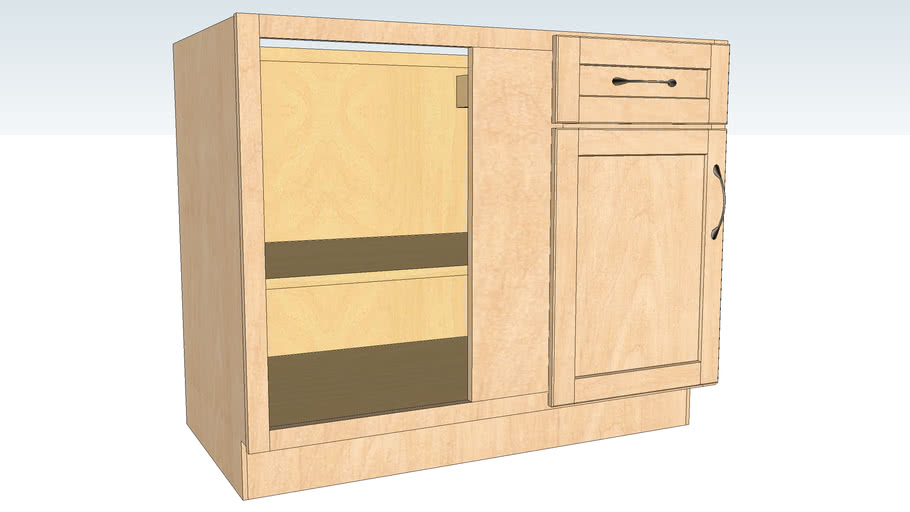 Base Blind Corner - Half Depth Shelf | 3D Warehouse