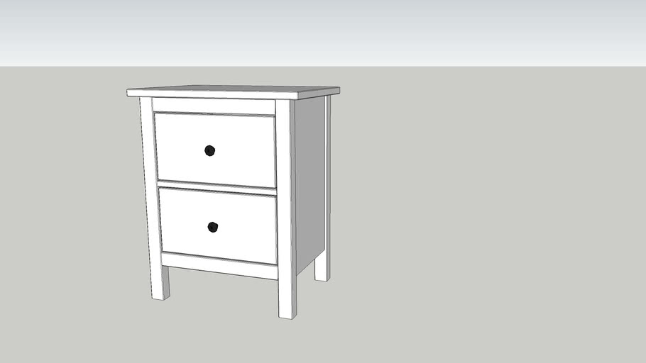 HEMNES Chest of 2 drawers | 3D Warehouse