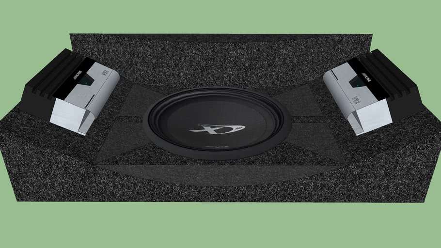 Alpine Car Subwoofer with Enclosure | 3D Warehouse