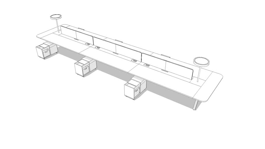 Watson Tonic 3 Segment Bench | 3D Warehouse