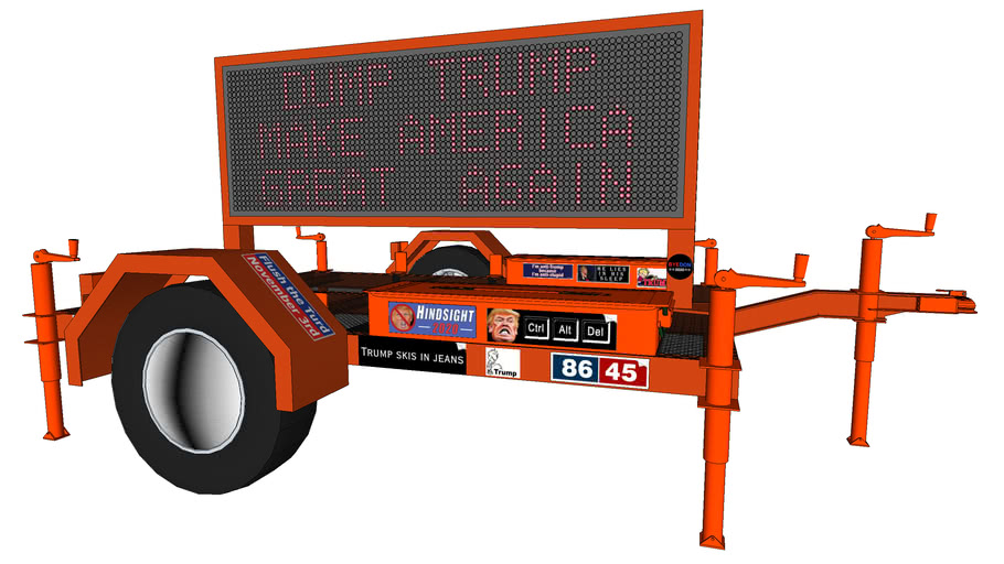 PORTABLE MESSAGE BOARD | 3D Warehouse