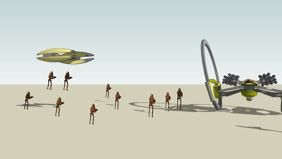 Droid March Star Wars I (NO BACKGROUND) | 3D Warehouse