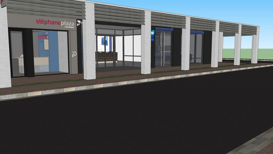 Banque & Agence immobilière | 3D Warehouse