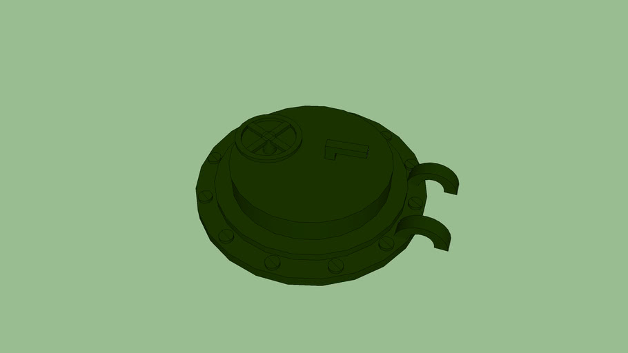 Hatch green with locks and hinges | 3D Warehouse