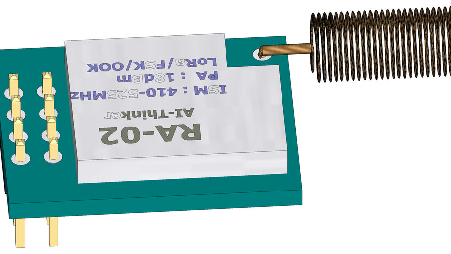 AI-Thinker LoRa-Module RA-02 433 MHZ | 3D Warehouse