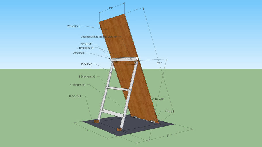 Wooden Poster Stand | 3D Warehouse
