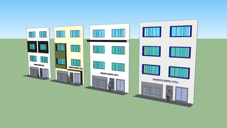 fachada edificio vigilancia | 3D Warehouse