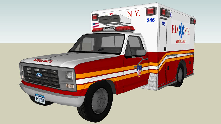 FDNY Ford F-150 Ambulance (1995) | 3D Warehouse