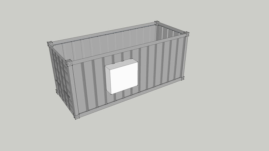 shipping container with a box | 3D Warehouse