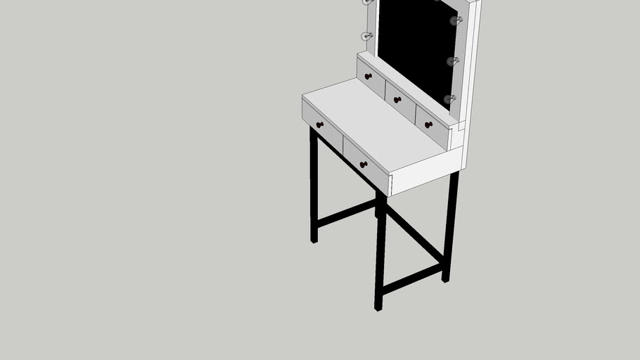 meja rias onggo | 3D Warehouse