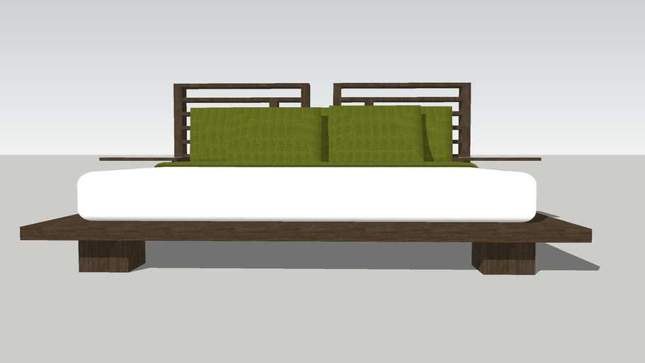 Lit en bois | 3D Warehouse