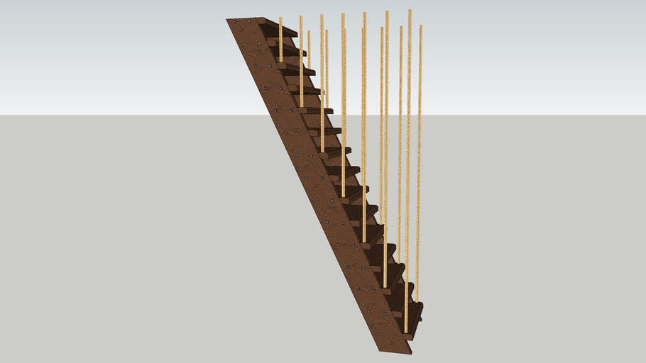 Stairs with rope | 3D Warehouse