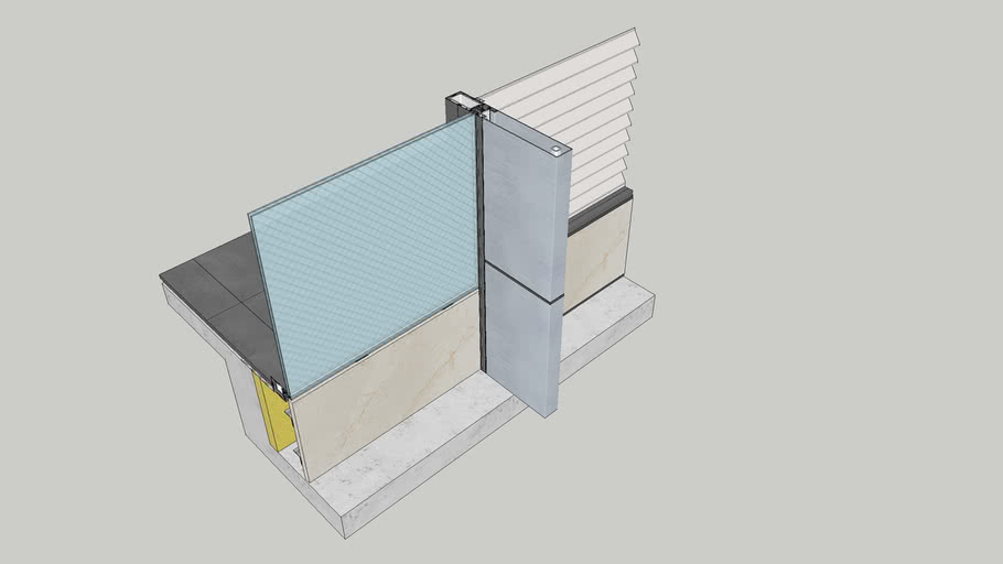 Glass curtain wall,Shutter | 3D Warehouse