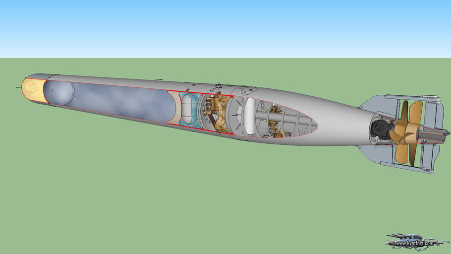 German Torpedo G7a T1 (ATO), G7e T3 (ETO) and T1 mod 1 | 3D Warehouse