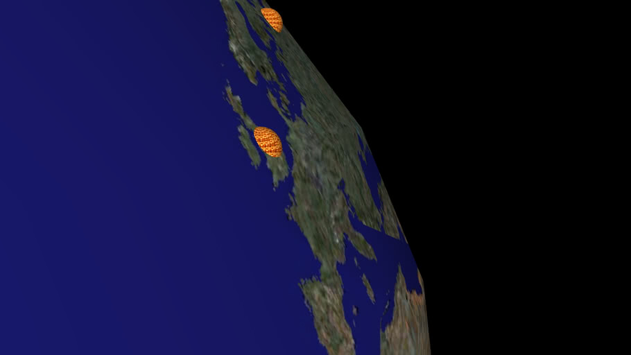 The Earth being bombed with Antimatter | 3D Warehouse