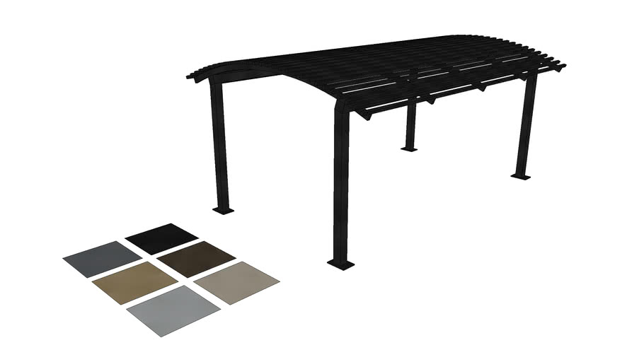 Steel Shade Pergolas Traditional Pergola 14' x 20' | 3D Warehouse