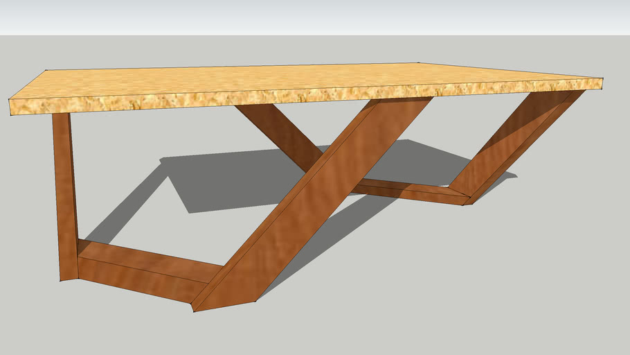 Slant Leg Table | 3D Warehouse
