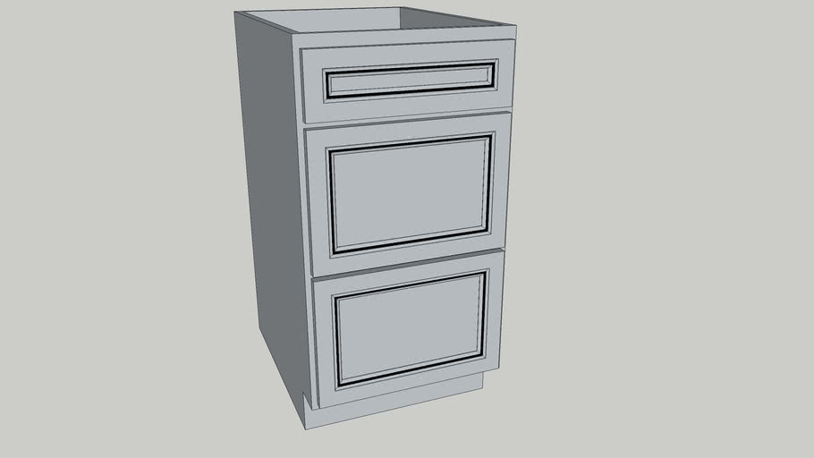 Base_18w_24d_35h Drawer Stack Cabinet | 3D Warehouse