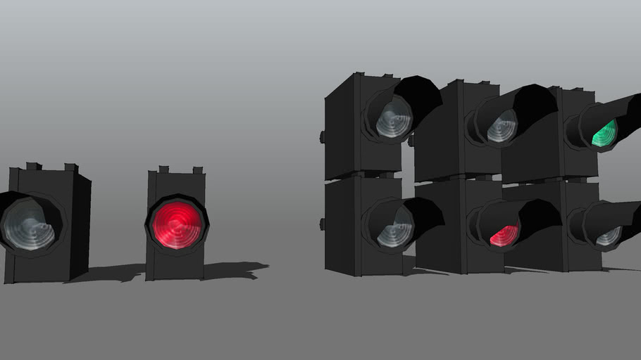 Safetran LED programmable-visibillity train signals | 3D Warehouse