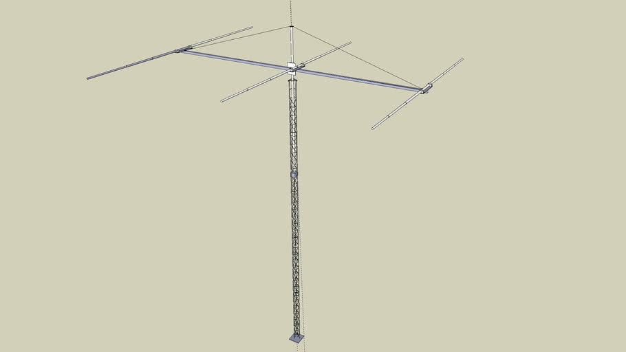 3 element 40 meter yagi antenna on rohn tower sections | 3D Warehouse