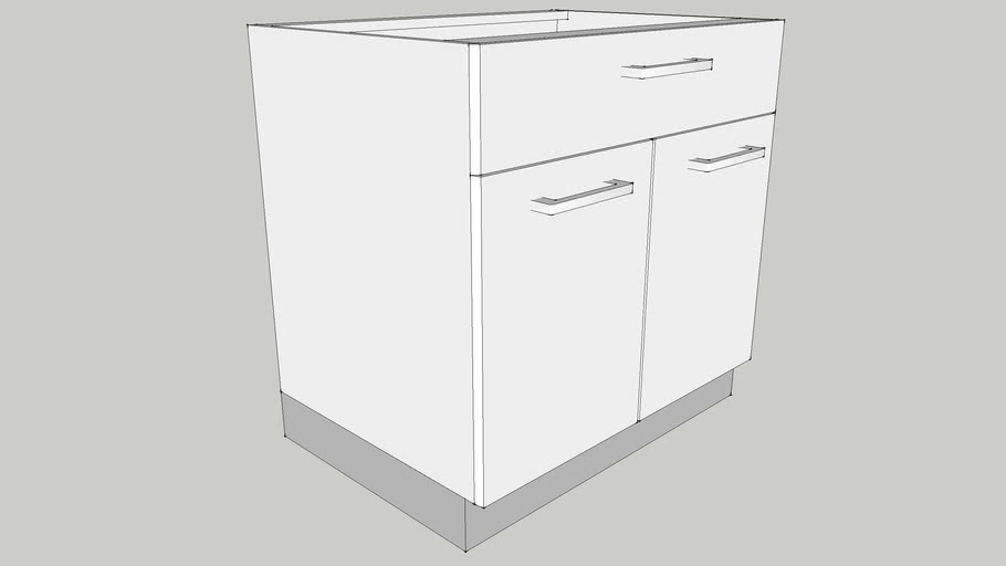 800 Base Module with One Drawer, Two Shutters & One Adjustable Shelf ...