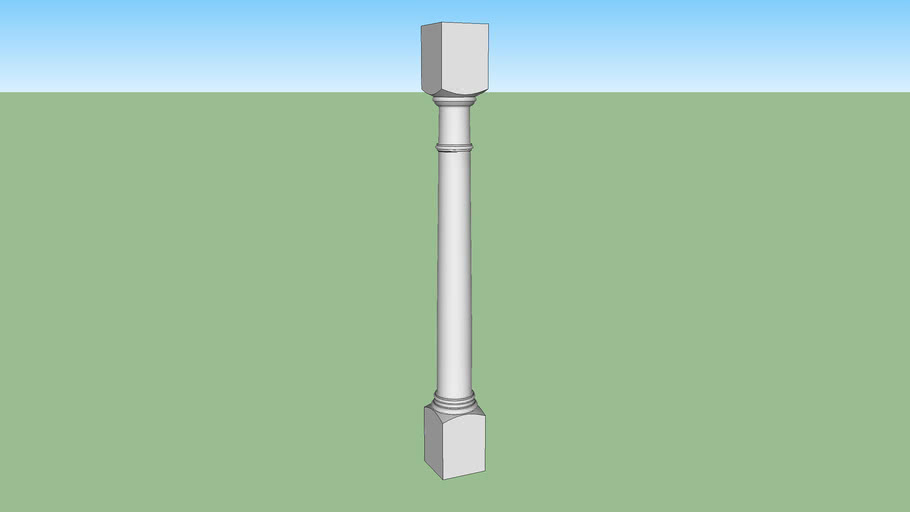 tablelegs.com Large Doric Columns 42' with Blocks Part# 507CX42 | 3D Warehouse