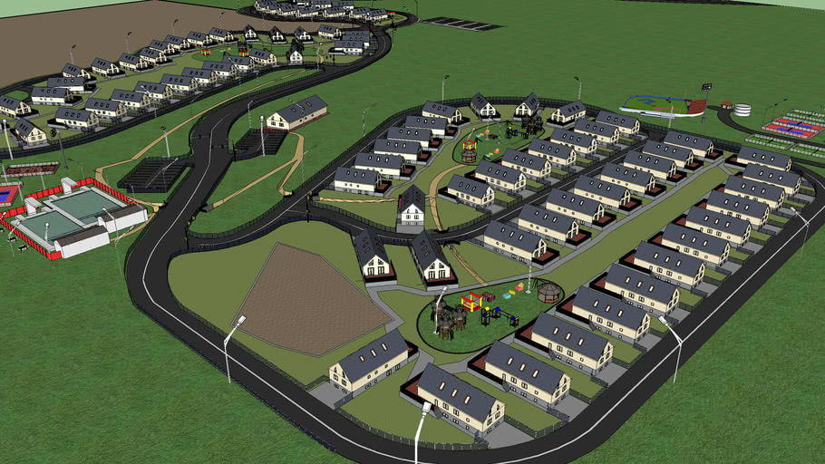 masterplan multiunit colony city | 3D Warehouse