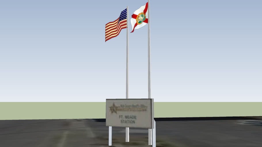 Fort Meade Police Station Sign | 3D Warehouse