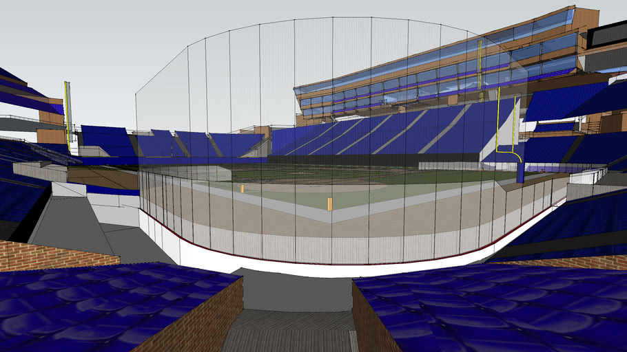 Multi-purpose stadium updated with right field seats | 3D Warehouse