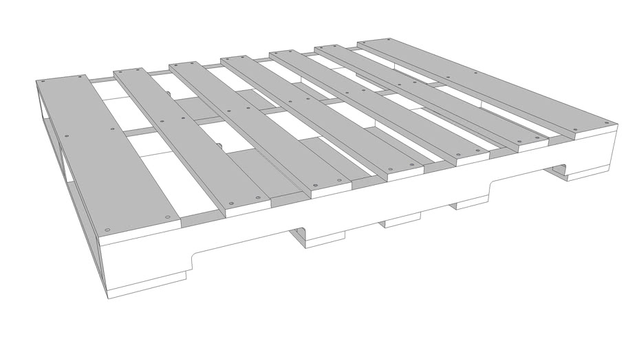 48' X 40' 4-way stringer pallet | 3D Warehouse