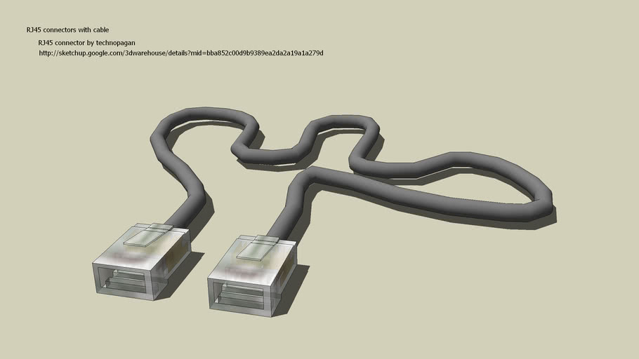 rj45_with_cable | 3D Warehouse