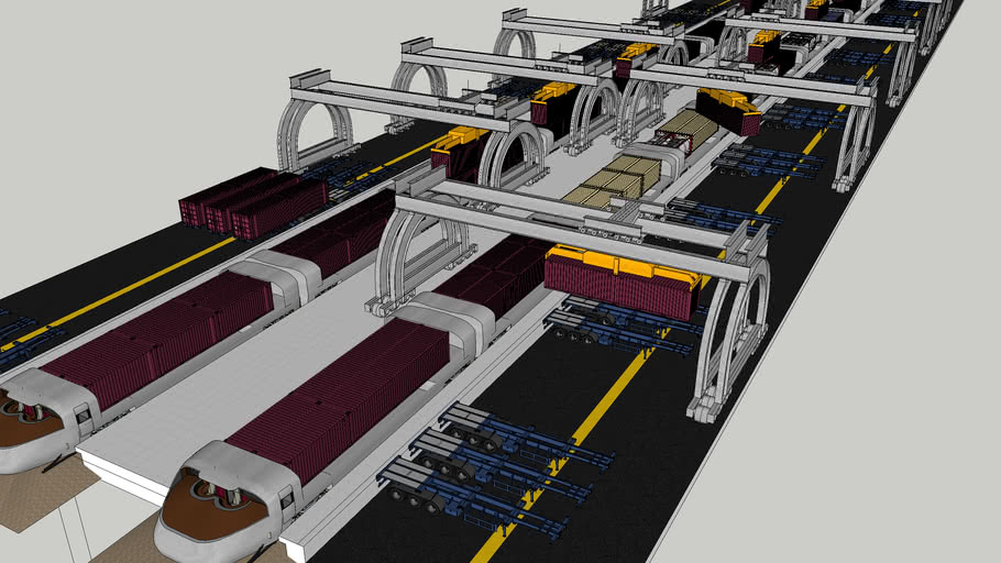 uk container transshipment station revision 2 | 3D Warehouse