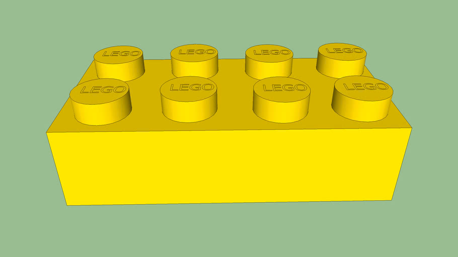 lego rectangle jaune | 3D Warehouse